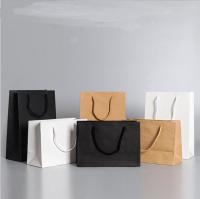 China White Brown Kraft Paper Shopping Bags With Handles OEM Custom Printed for sale