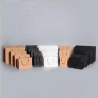 China White Brown Kraft Paper Shopping Bags With Handles OEM Custom Printed for sale