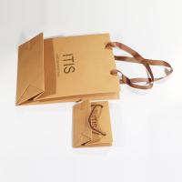 China Fruit Coffee Kraft Paper Shopping Bags Embossing Printing for sale