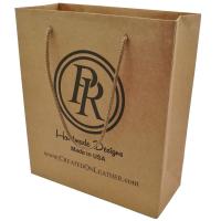 China Fruit Coffee Kraft Paper Shopping Bags Embossing Printing for sale