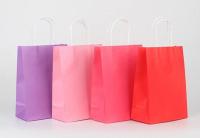 China Custom Logo Paper Kraft Shopping Bag Embossing With Handle for sale