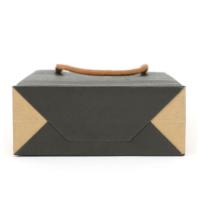 China Glossy Lamination Recycled Kraft Shopping Bags With Handles for sale