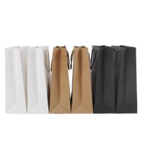 China Glossy Lamination Recycled Kraft Shopping Bags With Handles for sale