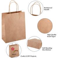 China Custom Printed Shopping Brown Paper Bags for sale