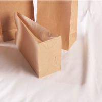 China Custom Printed Kraft Paper Bag Food Grade Recycled For Bread Sandwich for sale