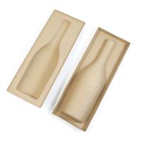 China Biodegradable Paper Molded Pulp Packaging Tray With Lid For Fruit Juice Whisky Wine Bottle for sale