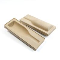 China Biodegradable Paper Molded Pulp Packaging Tray With Lid For Fruit Juice Whisky Wine Bottle for sale