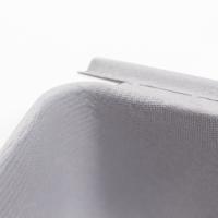 China FSC Biodegradable Pulp Containers Gray Products Custom Molded Pulp Packaging With Lid for sale