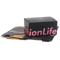 China Wholesale Zipper Carton Box Shipping Corrugated Cardboard Storage Carton Box With Tear Strip for sale