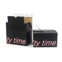 China Custom Print Logo Corrugated Paper Boxes Recycled Cardboard Zipper Tear Strip Box for sale