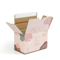 China Customized Zipper Carton Box Cosmetic Packaging Corrugated Without Tape for sale
