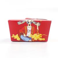 China Customized Logo Printing Disposable Take Away Kraft Paper Salad Box Fast Food Packaging Lunch Box for sale
