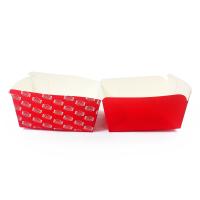 China Disposable Kraft Paper Fast Food Burger Packaging Box With Varnishing Printing for sale
