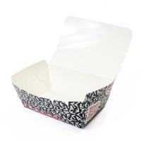 China Disposable Fast Food Burger Packaging Box Custom Printed Kraft Paper for sale
