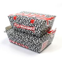 China Disposable Fast Food Burger Packaging Box Custom Printed Kraft Paper for sale