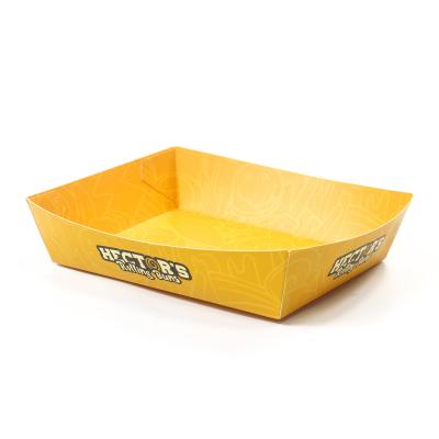 China CMYK or Panton Printing Kraft Paper Food Tray for Snacks and Cakes for sale
