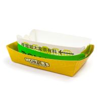 China CMYK or Panton Printing Kraft Paper Food Tray for Snacks and Cakes for sale