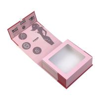 China Custom Printing Pink Adult Products Folding Magnetic Gift Box With Windows for sale