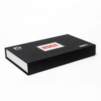 China Custom Special Printing Gold Foil Luxury Black Electronics Folding Magnetic Gift Box for sale