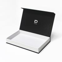 China Custom Special Printing Gold Foil Luxury Black Electronics Folding Magnetic Gift Box for sale