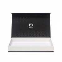 China Custom Special Printing Gold Foil Luxury Black Electronics Folding Magnetic Gift Box for sale