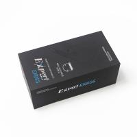 China Luxury Black Shaver Lid And Base Gift Box Custom Logo Silver Stamping for sale