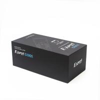 China Luxury Black Shaver Lid And Base Gift Box Custom Logo Silver Stamping for sale