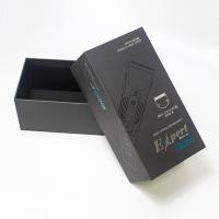 China Luxury Black Shaver Lid And Base Gift Box Custom Logo Silver Stamping for sale