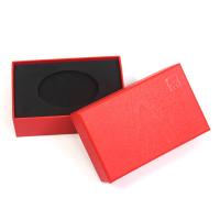 China Special Paper Embossing Logo Red Printing Shipping Lid And Base Gift Box With Eva Tray for sale