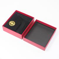 China Frosted Texture Special Paper Embossing Red Power Drill Lid And Base Gift Box With Eva Tray for sale