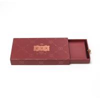 China CMYK or Panton Printing Color Corrugated Board Magnetic Drawer Box for Wine Red Wedding for sale
