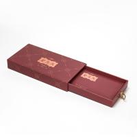 China CMYK or Panton Printing Color Corrugated Board Magnetic Drawer Box for Wine Red Wedding for sale
