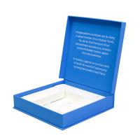China Custom Design Blue Wine Corrugated Board Folding Shipping Gift Box With Paper Tray for sale