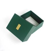 China Corrugated Board Christmas Box Lid And Base Gift Shipping Box With Green Gold Stamping for sale