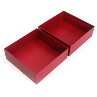 China Custom Printing Red White Christmas Gift Corrugated Board Lid And Case Gift Box for sale