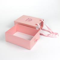 China Customized Jewelry Box Pink Earrings Ring Drawer Gift Paper Box with Handle for sale