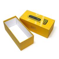 China CMYK or Panton Printing Yellow Paper Lid And Base Gift Box for Electronics Adult Products for sale