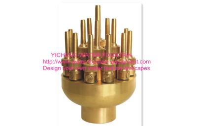 China Copper Adjustable Flower Water Fountain Nozzles For Pond / Garden for sale