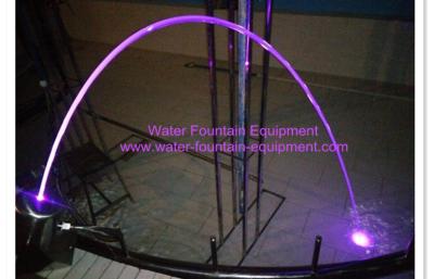 China Custom Rainbow Glass Light Jet Fountain With LED Light For Swimming Pool for sale