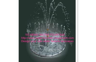 China Diameter 68cm Smoky Shape Water Fountain Equipment Stainless Steel for sale