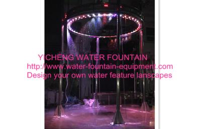 China Digital Musical Graphical Water Curtain Artificial Waterfall Fountain For Shows for sale