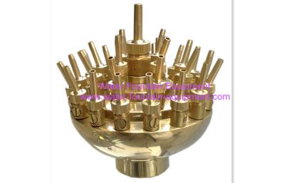 China Brass Adjustable 3 Layer Flower Water Fountain Nozzles For Pond / Garden for sale