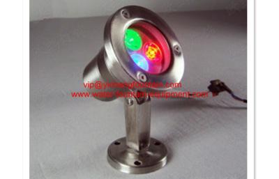 China Stainless Steel Waterproof Underwater Fountain Lights IP68 3 X 1W RGB Stand Type for sale