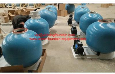 China 25 Inch Fiberglass Swimming Pool Sand Filters With Pump Set Filtration System for sale