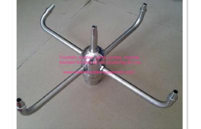 China Stainless Steel Material Pirouette Water Fountain Nozzles With 4 Arms Spraying DN25 for sale