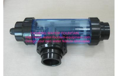 China Round Cell Electrolysis Salt Water Chlorinators Generator For Pool Sterilization Outlet And Inlet In Different Sides for sale