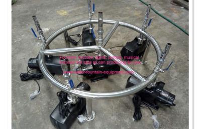 China Customized Round Dancing Water Fountain Frame With Nozzle Ball Valve for sale