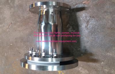 China DN100 Water Fountain Nozzles Water Screen Movie Jets Flange Connection Fully SS304 for sale