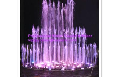 China 2m SS304 Musical Water Fountain Equipment With Control Cabinet RGB LED Light for sale
