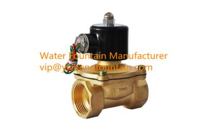 China Brass Material Two Ways Solenoid Valve Water Fountain Accessories IP68 Waterproof for sale